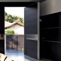 China Luxury Villa Top Quality Steel Door Entry Modern Lock System Stainless Steel Front Entrance Pivot Door for sale