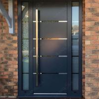 China Modern Design Foshan Aluminum Pivot Entrance Door for Residential Main Entry Exterior French House Villa Front Entry Pivot Door for sale