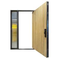 China Italian Front Door Design Villa Pivot Entrance Security Luxury Front Pivot Door Modern Entry Black Aluminum Pivot Door for sale