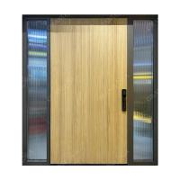 China Italian Front Door Design Villa Pivot Entrance Security Luxury Front Pivot Door Modern Entry Black Aluminum Pivot Door for sale