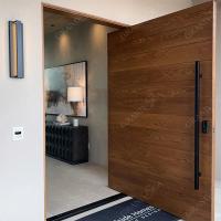 China Cheap Price Sturdy and Stylish Insulation Wooden Stainless Steel High End Aluminum Pivot Door Residential for sale