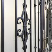 China French Luxury Wholesale Security Entrance Exterior Front  Garage Wrought Iron Door with Double Door Design for sale