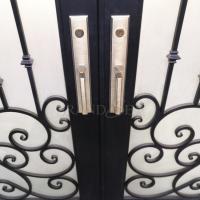 China French Luxury Wholesale Security Entrance Exterior Front  Garage Wrought Iron Door with Double Door Design for sale