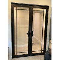 China Latest Modern Screen Custom Turkey Price Room French Cast Iron Oven Door  Wrought Iron Internal French Door for Houses for sale