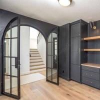 China Latest Modern Screen Custom Turkey Price Room French Cast Iron Oven Door  Wrought Iron Internal French Door for Houses for sale