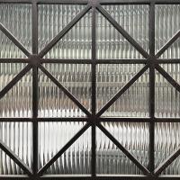 China American Style Luxury Front Entry Reed Glass Black Hand Crafted Iron Doors Entrance Wrought for sale