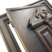 China Guatemala Carved Design Cast Aluminum Low Price High Quality Main Front Security Steel Door for Commercial Buildings for sale