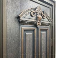 China Guatemala Carved Design Cast Aluminum Low Price High Quality Main Front Security Steel Door for Commercial Buildings for sale