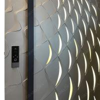 China Aluminium Door with LED Lights  American Senior Entrance Door Superior a Class Lock System Aluminium Door for sale