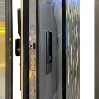 China Aluminium Door with LED Lights  American Senior Entrance Door Superior a Class Lock System Aluminium Door for sale