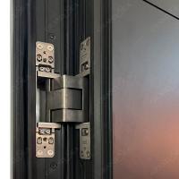 China Invisible Hinge Aluminum  Glass Pivot Door American Style Entrance Door Security Door for sale