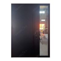 China Invisible Hinge Aluminum  Glass Pivot Door American Style Entrance Door Security Door for sale