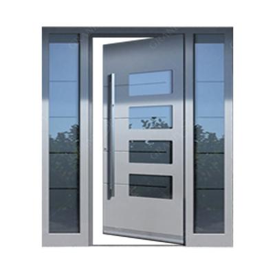 China Modern American Luxury Black House Main Exterior Security Stainless Steel Front Entry Doors With Smart Lock for sale