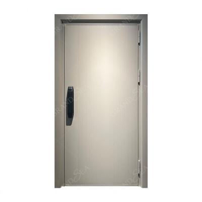 China GRANDSEA Modern Pure White Color Warm Cream Style House Main Front High Security Stainless Steel Entry Door for sale