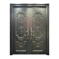 China Villa Aluminum Door Stainless Steel   Security Door With Smart Lock Entrance Door  for House for sale