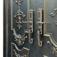 China Villa Aluminum Door Stainless Steel   Security Door With Smart Lock Entrance Door  for House for sale