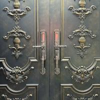 China Villa Aluminum Door Stainless Steel   Security Door With Smart Lock Entrance Door  for House for sale