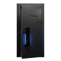 China Aluminum Door Stainless Steel   Security Door with Smart Lock with Light  for House for sale