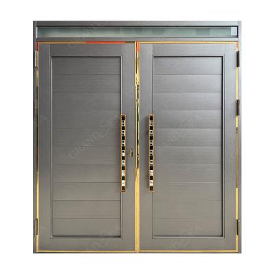 China New Listed Modern Style Double Leaf Safety Emergency Exit Metal Door Fire Rated Strong Stainless Steel Door for sale