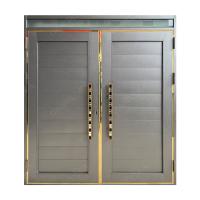 China New Listed Modern Style Double Leaf Safety Emergency Exit Metal Door Fire Rated Strong Stainless Steel Door for sale