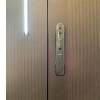 China GRANDSEA Stainless Steel Solid Wood Armoured Security Door Exterior Invisible Hidden Steel Front Main Door for sale