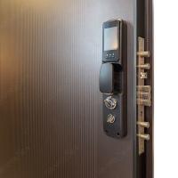 China GRANDSEA Stainless Steel Solid Wood Armoured Security Door Exterior Invisible Hidden Steel Front Main Door for sale