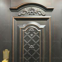 China Luxury Design High Quality Low Price Single Double Exterior Security Steel Door Price for sale