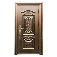 China Luxury Design High Quality Low Price Single Double Exterior Security Steel Door Price for sale