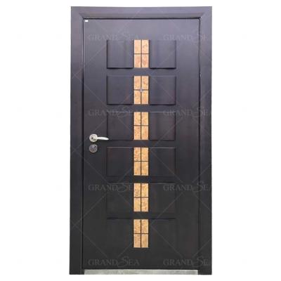 China Italian Style Wooden Armoured Security Steel Door for Home for sale
