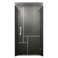 China Modern Style High Quality Cast Steel Easy Pattern Power Coated Surface Swing Door for Villa for sale
