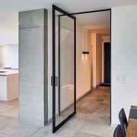 China Modern Large Front Commercial Main Entrance Pivot Door Interior Low-E Glass Single Exterior Entry Aluminium Glass Pivot Doors for sale