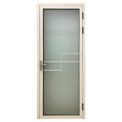 China Jamaica Lt Gold Moisture Proof Seal Strip Entry Bathroom Toilet Security Shower Interior Swing Glass Aluminium  Door for sale