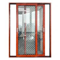 China Grandsea Factory Direct High Quality Porte Wooden Grain Waterproof External Aluminum Sliding Double Tempered Glass Doors for sale