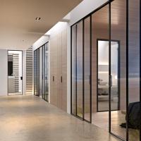 China European Standard Design Frameless Aluminum Interior Noiseless Sliding Door for Kitchen for sale