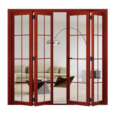China Grandsea Hot Sale Aluminum Sectional Design Glass Folding Doors for Houses for sale