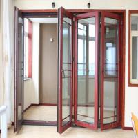 China Grandsea Hot Sale Aluminum Sectional Design Glass Folding Doors for Houses for sale