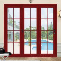 China Grandsea Hot Sale Aluminum Sectional Design Glass Folding Doors for Houses for sale