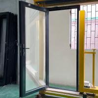 China Good Sealing Performance Thermal Insulated Aluminum Swing Glass Door Hinged Single Double Doors French Style Front Casement Door for sale