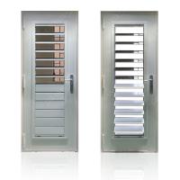 China White Aluminum Framed Storm Aluminium Swing Door Exterior Glass Louver Door Designs for Caribbean Villa House for sale