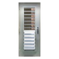 China White Aluminum Framed Storm Aluminium Swing Door Exterior Glass Louver Door Designs for Caribbean Villa House for sale
