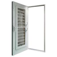 China White Aluminum Framed Storm Aluminium Swing Door Exterior Glass Louver Door Designs for Caribbean Villa House for sale