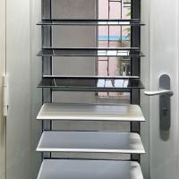 China White Aluminum Framed Storm Aluminium Swing Door Exterior Glass Louver Door Designs for Caribbean Villa House for sale