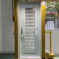 China White Aluminum Framed Storm Aluminium Swing Door Exterior Glass Louver Door Designs for Caribbean Villa House for sale
