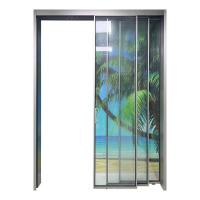 China Narrow Frame  Aluminium Alloy Tempered Glass  Sliding Door Grandsea Factory Outlet  Balcony Door for sale