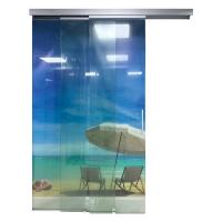 China Narrow Frame  Aluminium Alloy Tempered Glass  Sliding Door Grandsea Factory Outlet  Balcony Door for sale