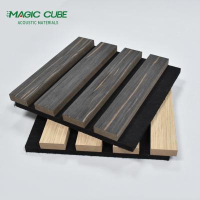 China Interior Decoration Slat Acoustic Panel with Wood Veneer Surface from Wholesalers for sale