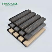 China Polyester Fiber Acoustic Panel Wooden Slats Wall for Office Acoustic Improvement for sale