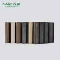 China Fr MDF Slatted Timber Acoustic Panels for Wall and Ceiling Decoration 12mm Thickness for sale