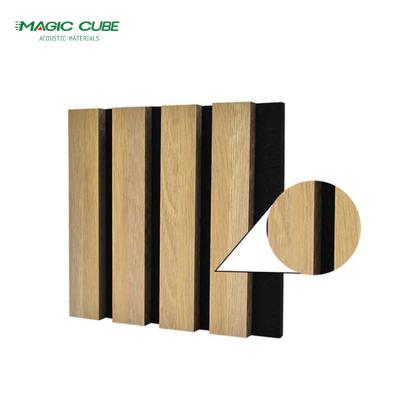 China Wood Frame Eco-friendly Acoustic Slat Panel Polyester Fiber Acoustic Panel Installation for sale