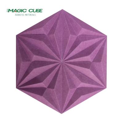 China 600mm Diamond Pattern Polyester Fiber Panel Flame Resistance For Meeting Room for sale